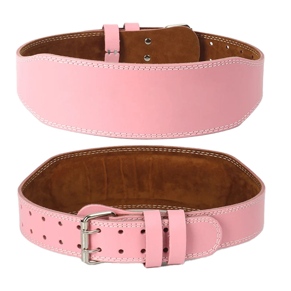 Weight Lifting Belt For Women in Pink 4 Sizes Leather gym back support ...